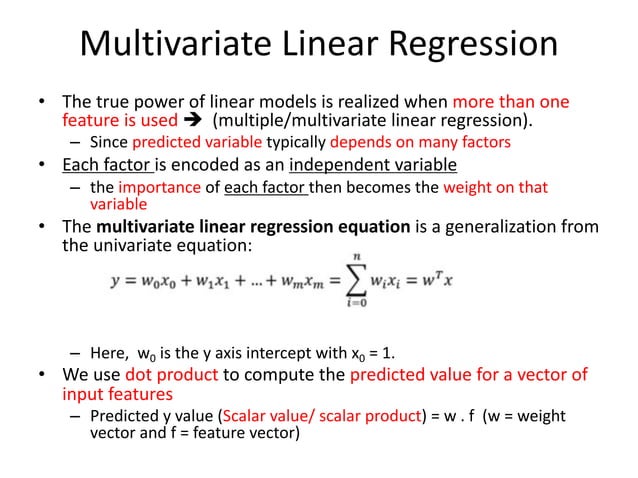 Lecture 5 - Linear Regression Linear Regression | PPT