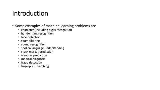 Lecture 5 machine learning updated | PPT