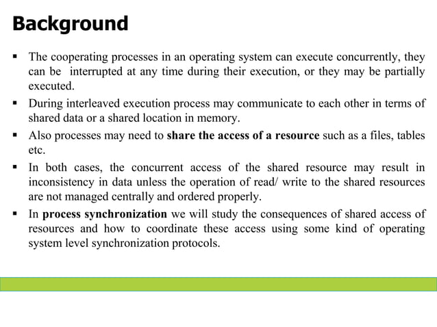 Lecture 5 Process Synchronization 1 Pptx