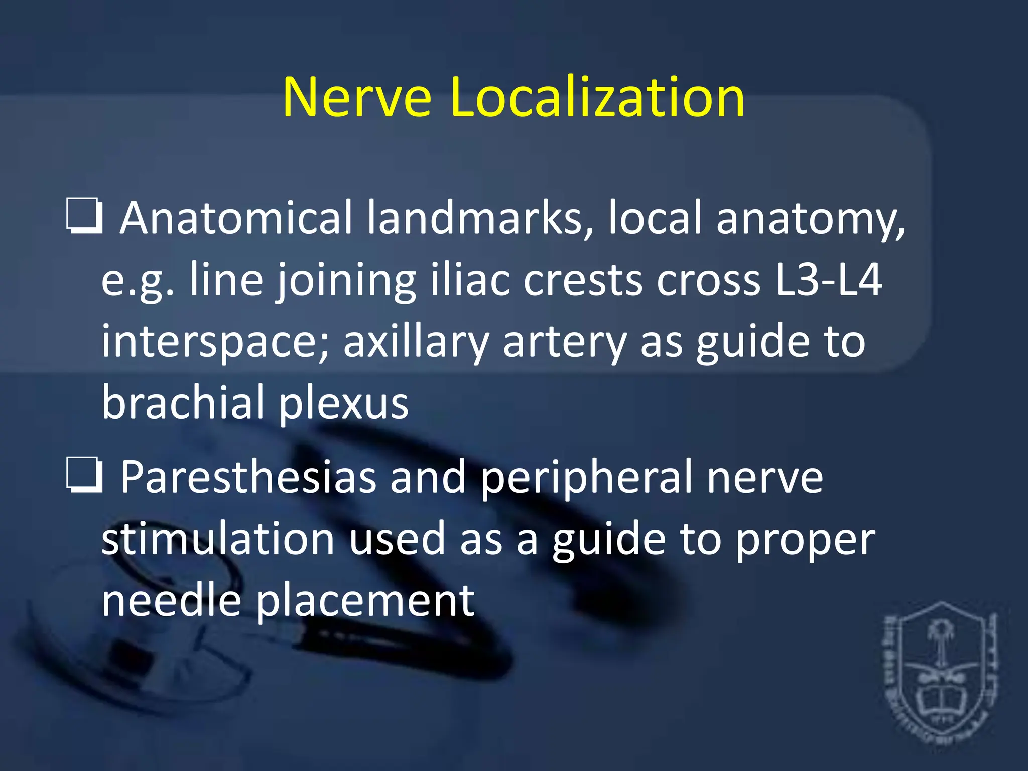 Regional Anaesthesia Techniques | PPT
