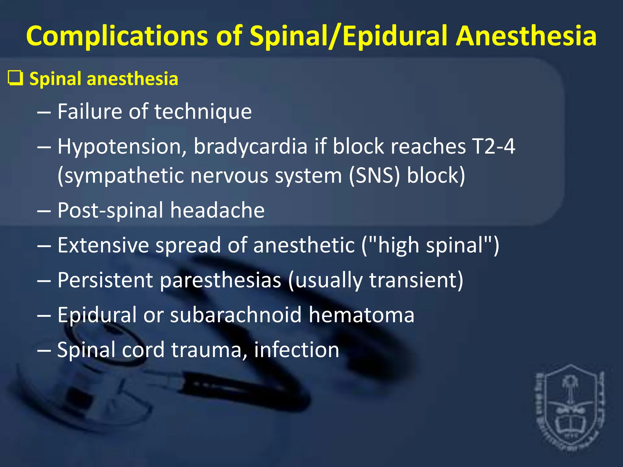 Regional Anaesthesia Techniques | PPT