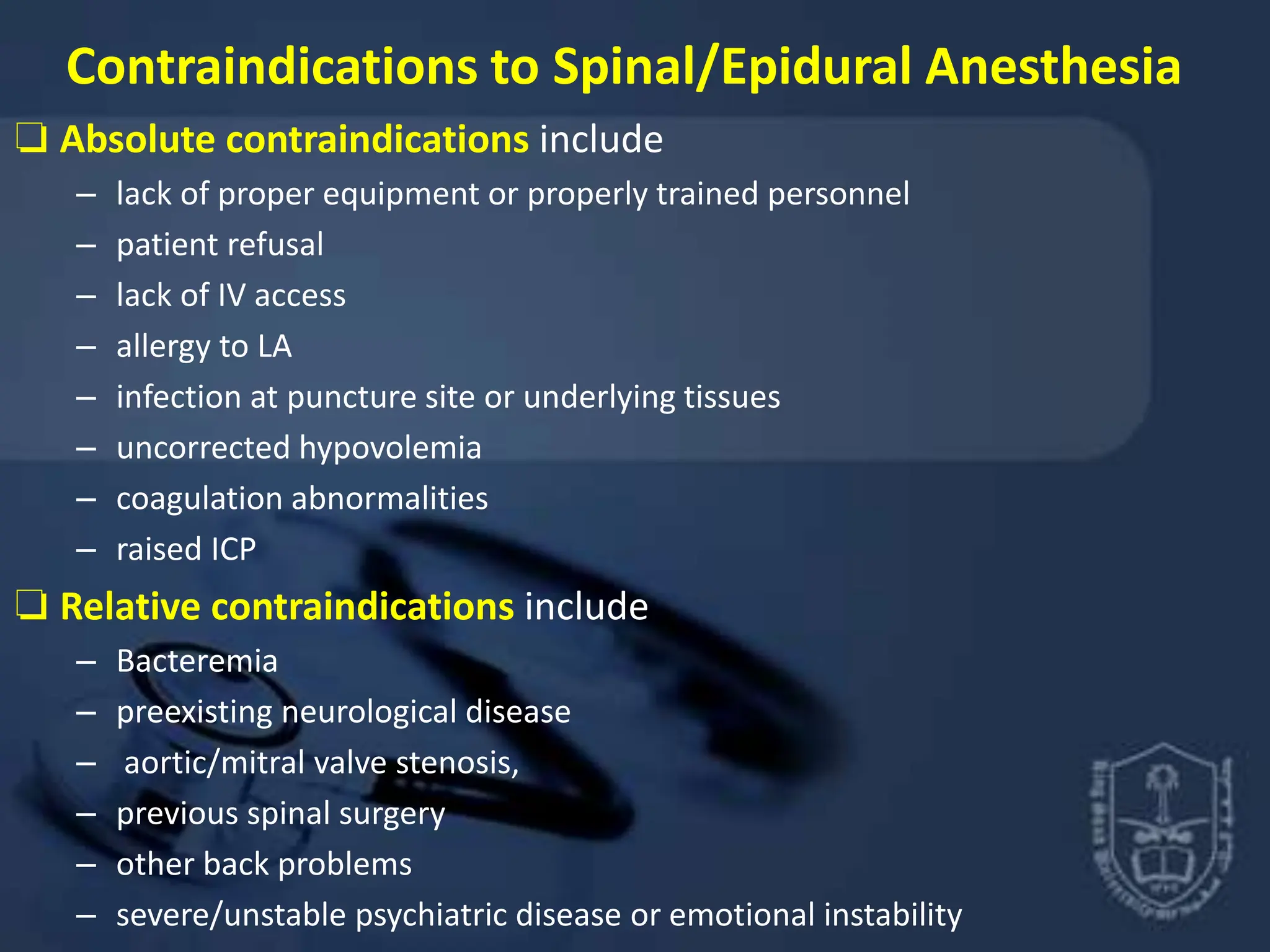 Regional Anaesthesia Techniques | PPT