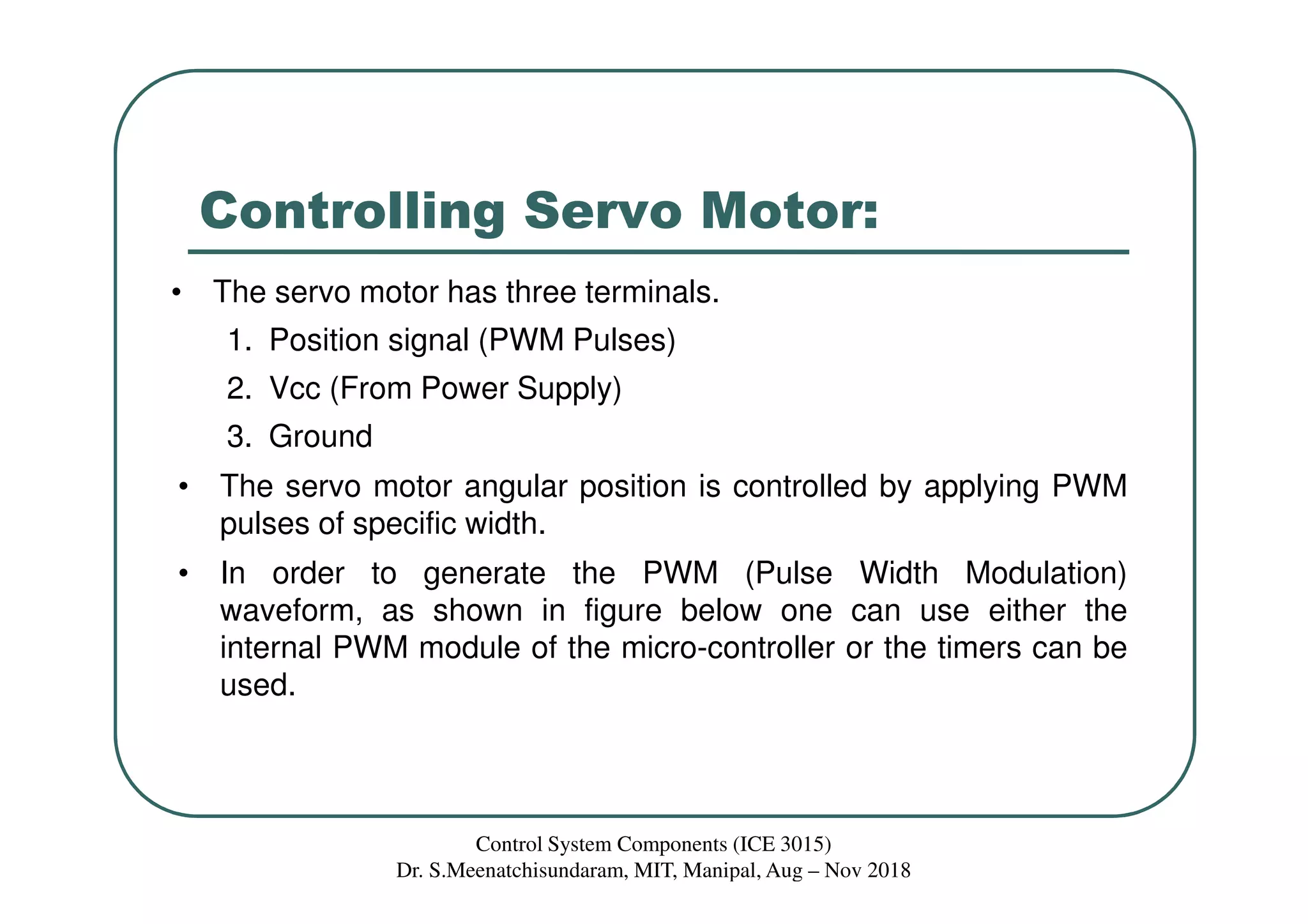 Lecture 5 Servomotor driver, control & Model | PDF