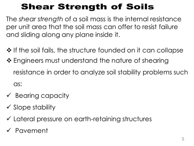 Lecture 5 shear strength of soils | PDF | Geology | Science