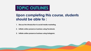 MPU22012 Lecture 5 - Social Media Marketing for Entrepreneurs | PDF