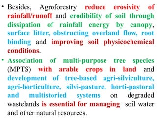 Lecture 5-Soil and Water Management under Agroforestry system.pptx
