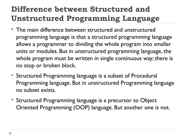 Lecture 5 Structured Programming Language Ppt