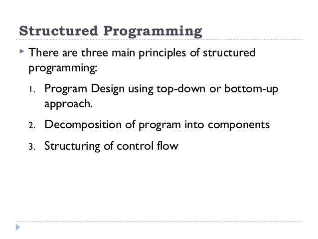 Lecture 5 Structured Programming Language