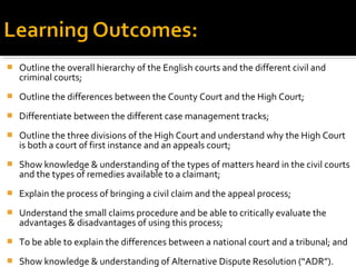 Lecture 5 the civil courts | PPT