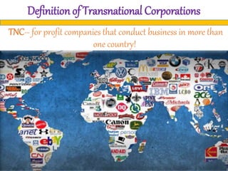 Transnational Corporations Map
