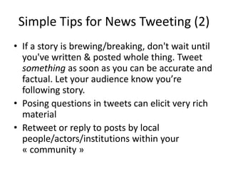 Lecture 5 writing news tweets | PPTX