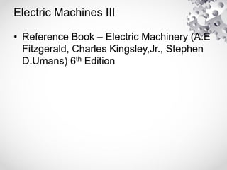 Lecture 5 2021 electrical machines for engineering | PDF
