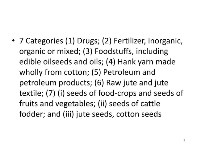 Lecture # 54 essential commodities act | PPT