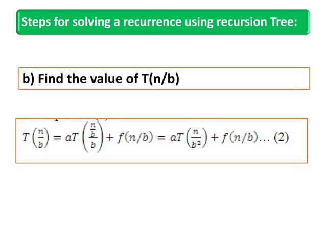 Lecture 5 67 Divide And Conquer And Method Of Solving Recurrences Pdf