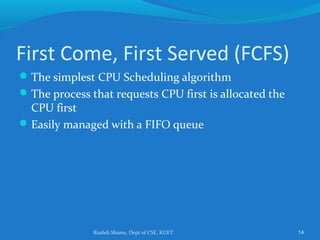 Lecture 5, 6 and 7 cpu scheduling | PPT