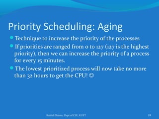 Lecture 5, 6 and 7 cpu scheduling | PPT