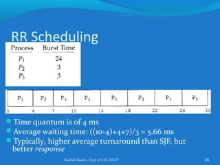 Lecture 5, 6 and 7 cpu scheduling | PPT