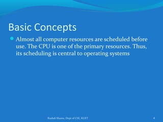 Lecture 5, 6 and 7 cpu scheduling | PPT