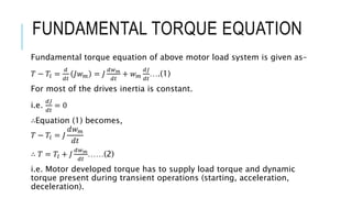 Lecture 5 & 6 dynamics of electrical drives | PPTX