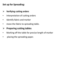 fabric spreading | PPTX