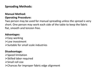 fabric spreading | PPTX
