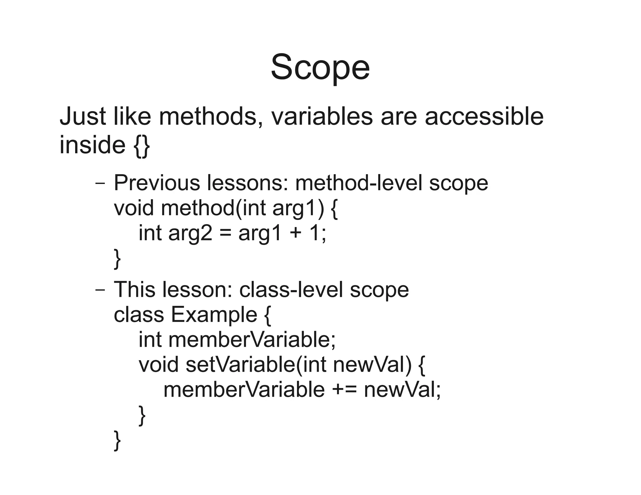 Lecture 5 Access Control Class Scope Packages Java Apipdf 