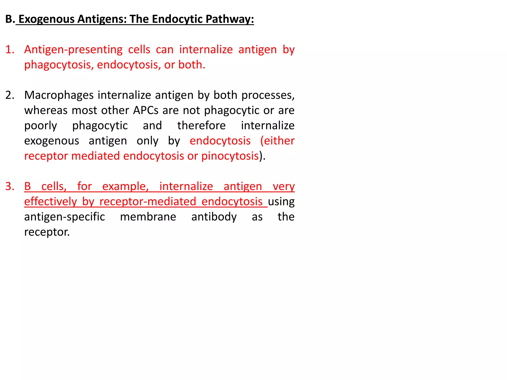 Lecture on Antigen processing and presentation pathways | PDF