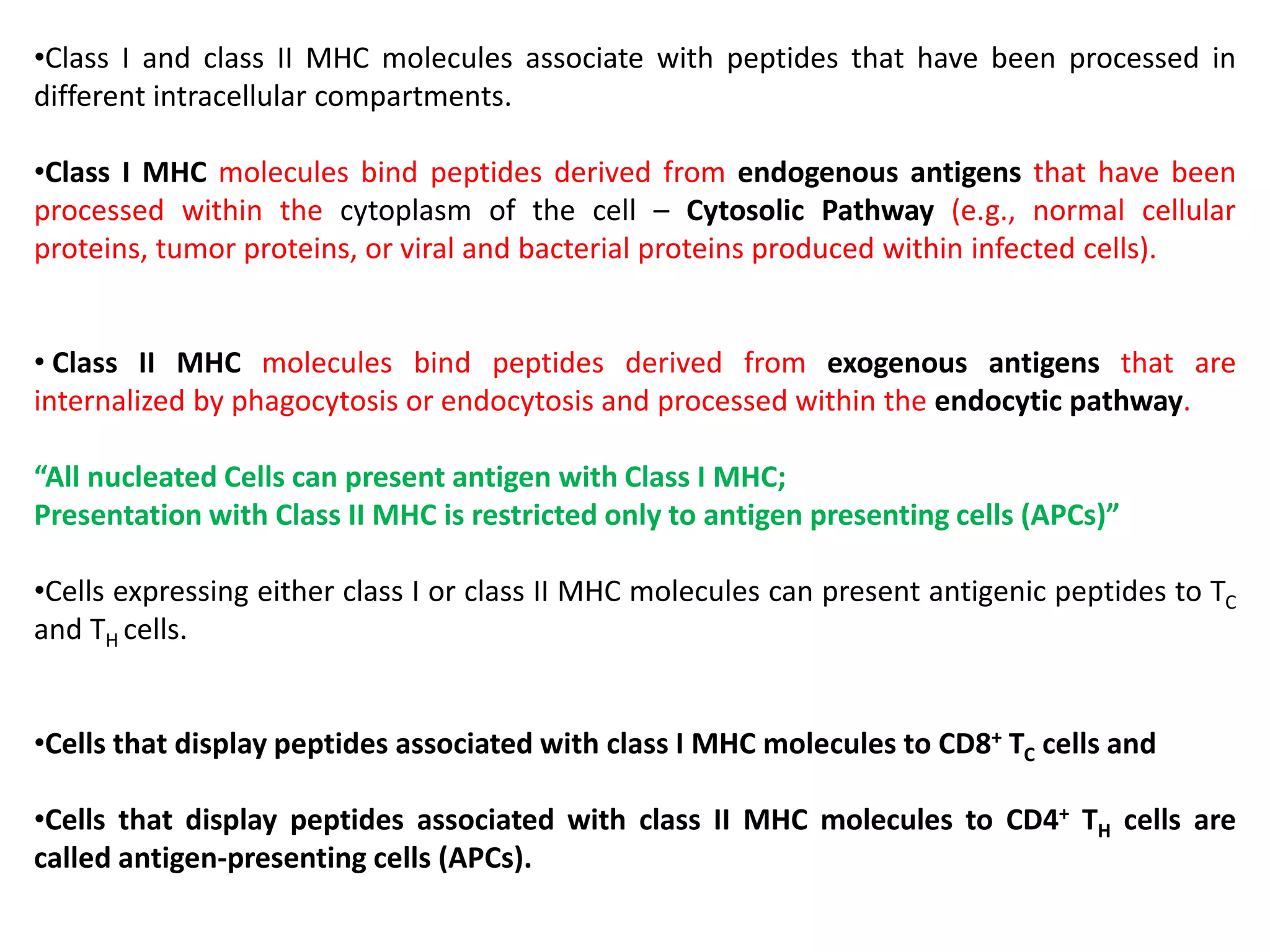 Lecture on Antigen processing and presentation pathways | PDF