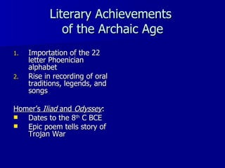 Lecture5archaicgreece | PPT