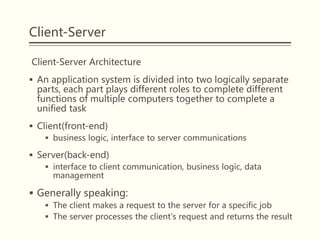 Lecture5 architecture styles.pdf | Computing | Technology & Computing