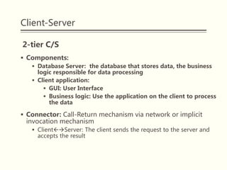Lecture5 architecture styles.pdf | Computing | Technology & Computing