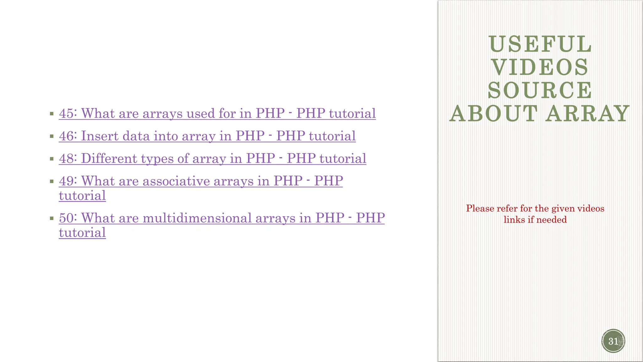 Lecture 5 Array In Phppptxlecture 10 Css Part 2pptxvvvvvvvvvvvvvv Ppt