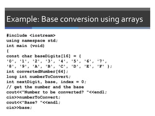 Lecture 5Arrays on c++ for Beginner.pptx | Programming Languages ...