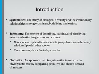 Presentation: Taxonomy Systematics pptx | PPT