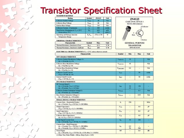 (BJT bipolar junction transistor transition | PPT
