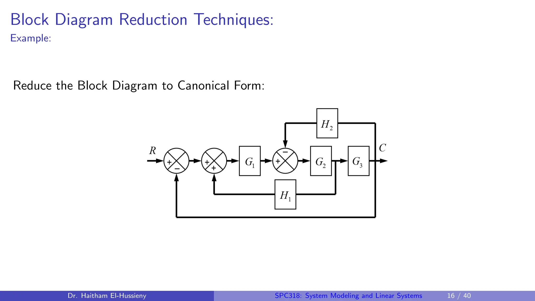 block diagram reduction of control system | PDF