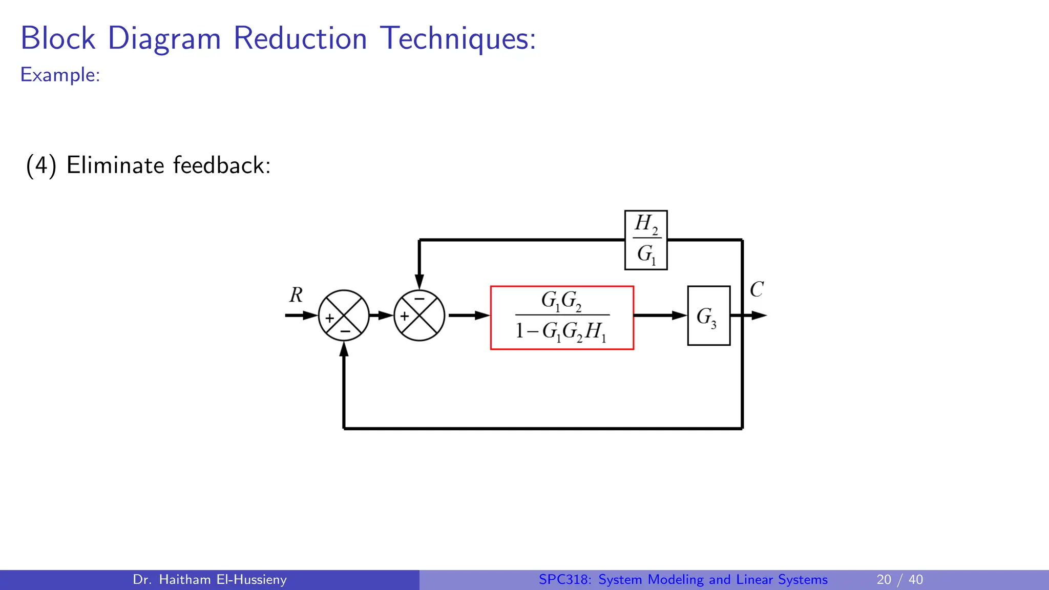 block diagram reduction of control system | PDF
