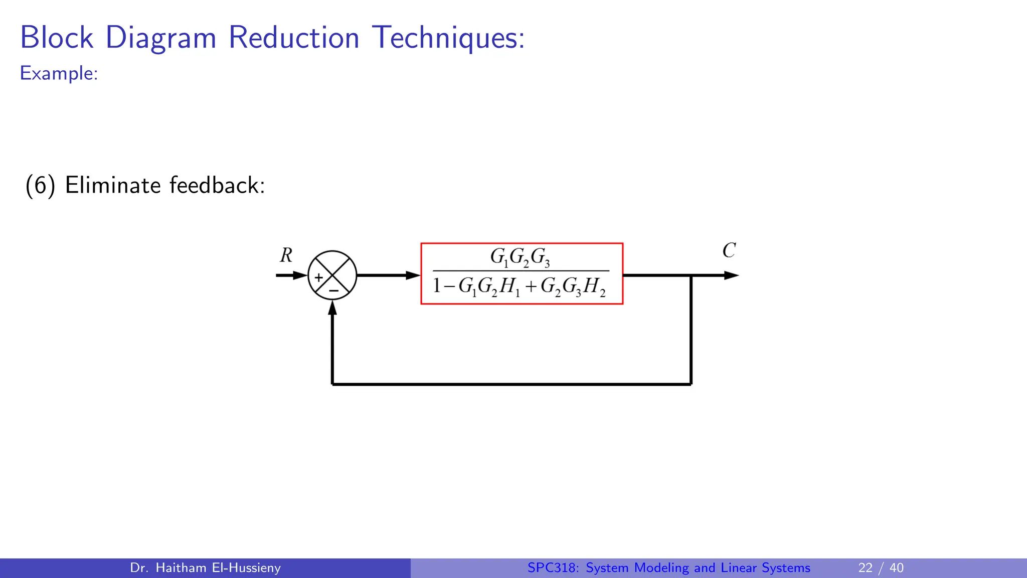 block diagram reduction of control system | PDF