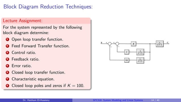 block diagram reduction of control system | PDF | Physics | Science
