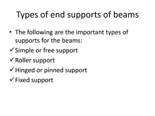Stucture design -I (Bending Moment & Shear Force) | PPTX