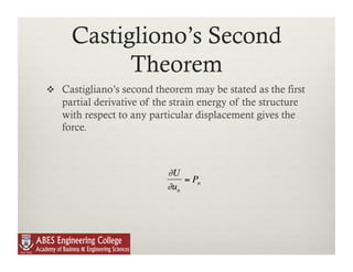 Lecture 5 castigliono's theorem | PDF