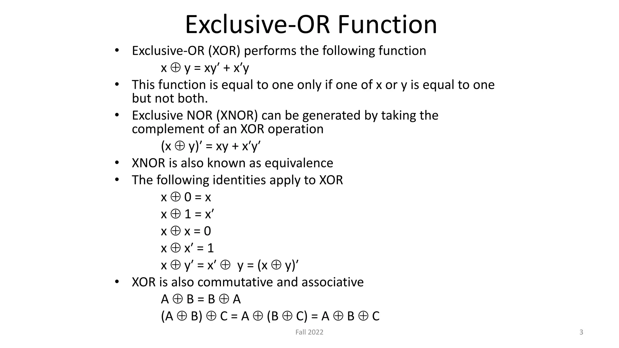 Lecture5 Chapter3- Exclusive-OR Function and its Applications in ...