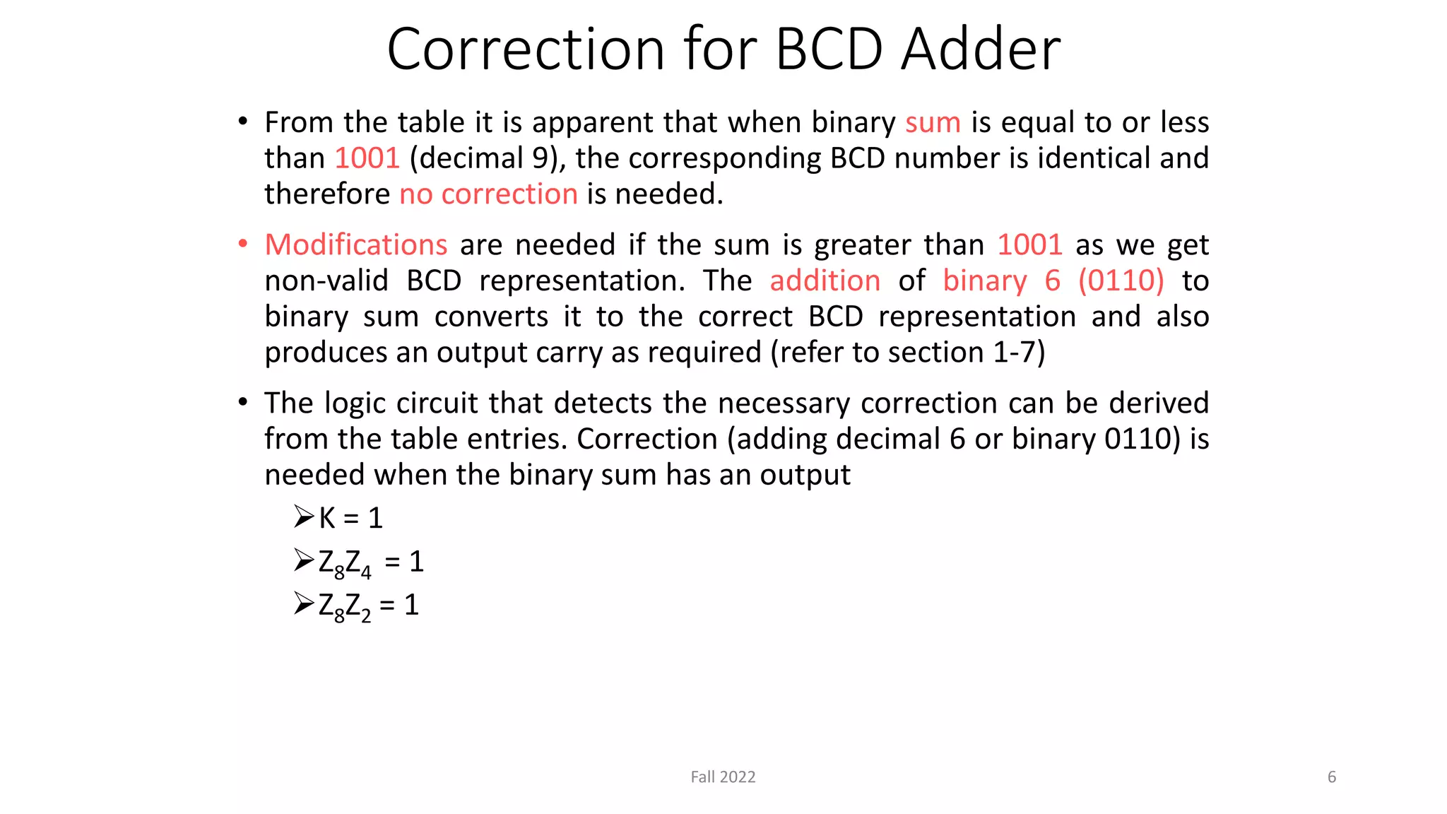 Lecture5 Chapter4 Design Decimal Adder And Binary Multiplier Circuitspdf