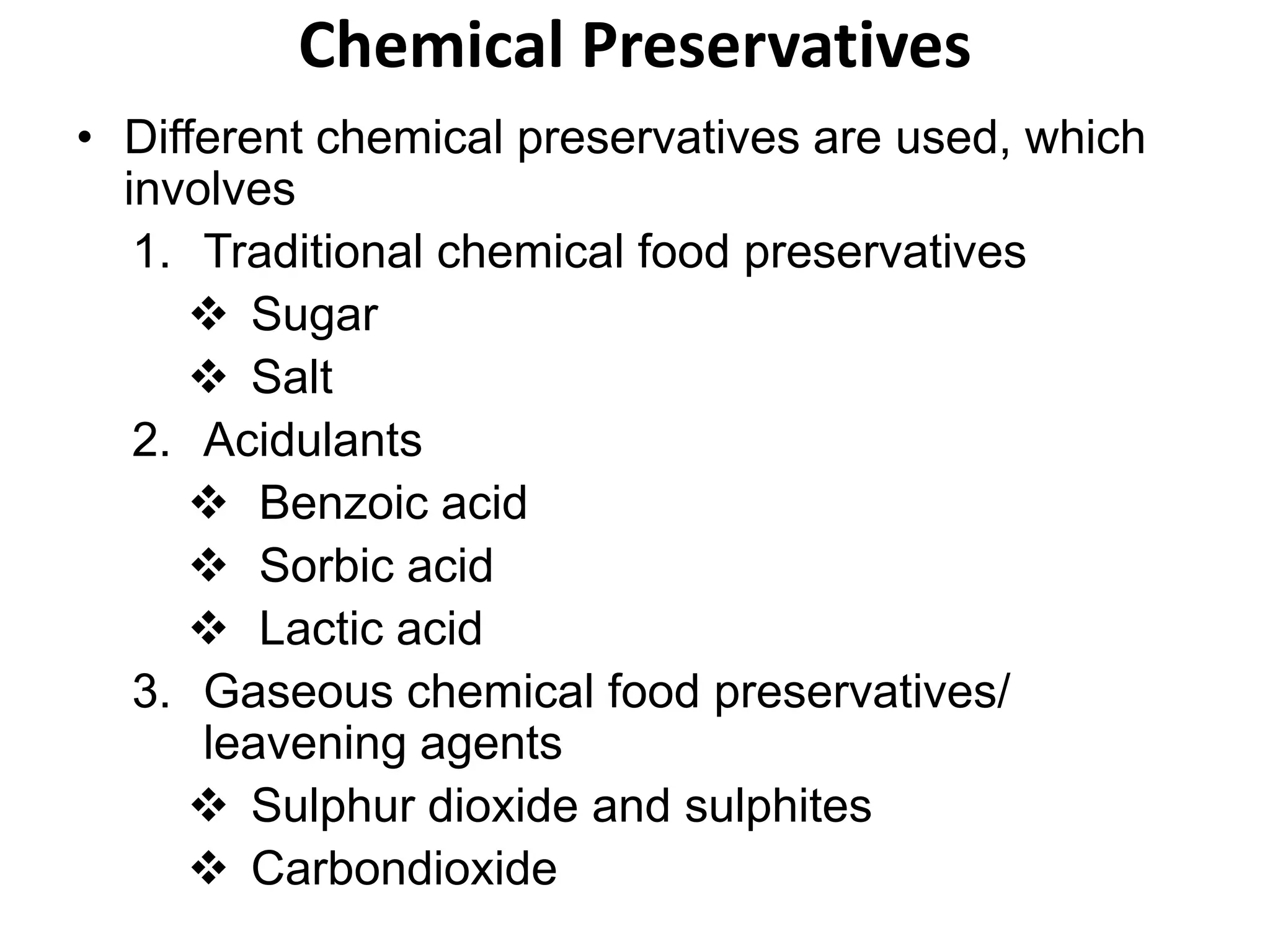 Lecture 5 chemical preservation of food | PDF