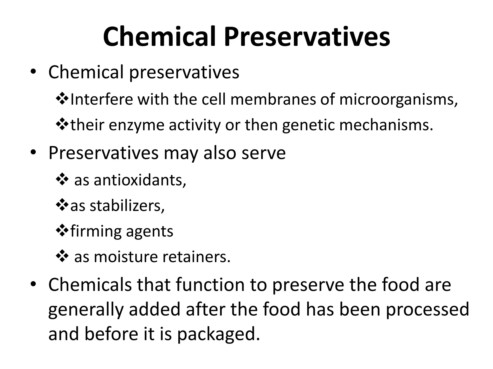 Lecture 5 chemical preservation of food | PDF