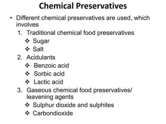 Lecture 5 chemical preservation of food | PDF