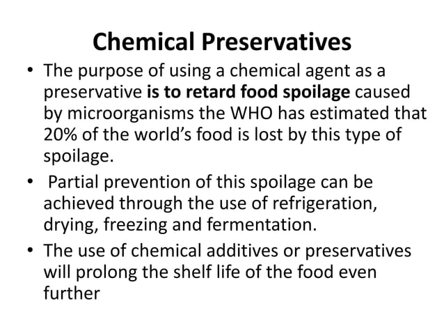 Lecture 5 chemical preservation of food | PDF