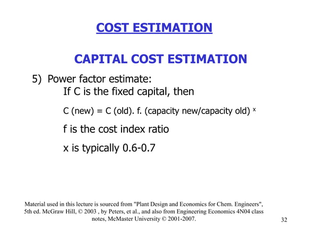 Lecture # 5 cost estimation i | PDF