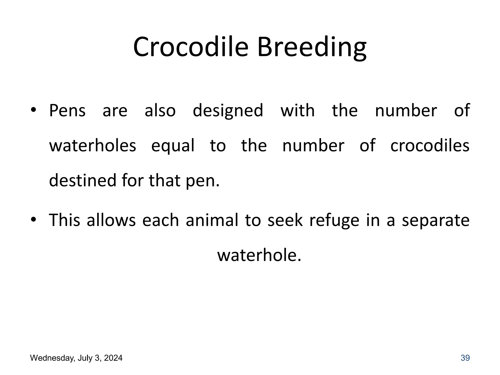 Lecture 5 CROCODILE HUSBANDRY AND PRODUCTION-1.ppt