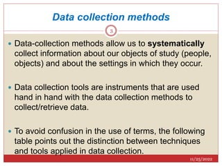 Data Collection Methods | PPTX